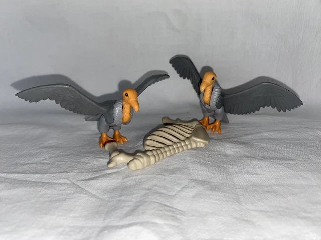 PLAYMOBIL WILTOPIA COUPLE De Vautours Os Oiseaux Zoo Savane Farwest EUR ...