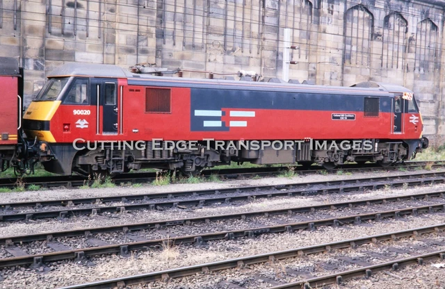 ORIGINAL RAILWAY SLIDE: Class 90 Electric 90020 at Carlisle 1996 D-1638 ...