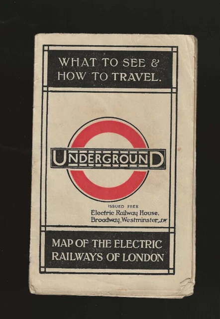 MAP OF THE Electric Railways of London - Underground - 1st March 1922 £ ...