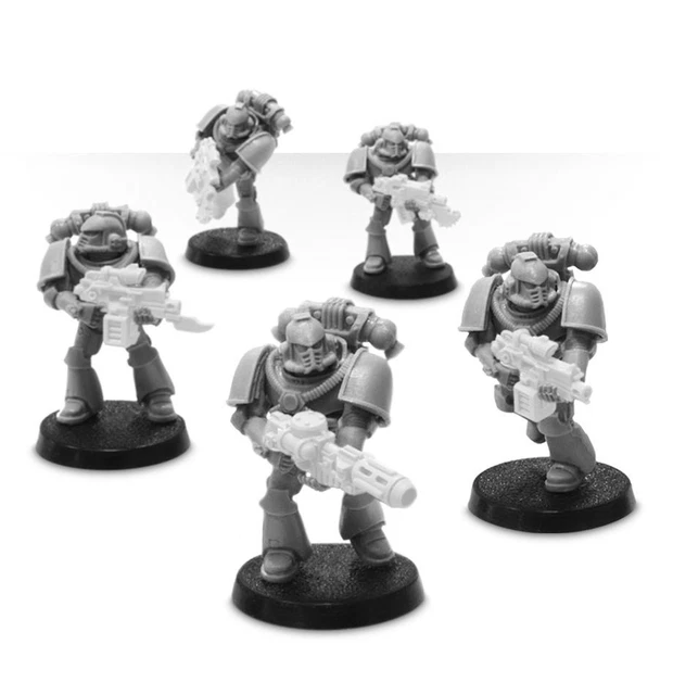 WARHAMMER 40K - Forgeworld - 5x Space Marines in Mk IV Maximus Armour ...