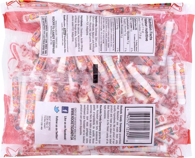 ROCKETS CANDY, BAG of Individually Wrapped Candy rolls, 500g $7.49 ...
