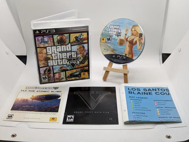 GRAND THEFT AUTO V GTA 5 Sony PlayStation 3 PS3 CIB Complete With ...