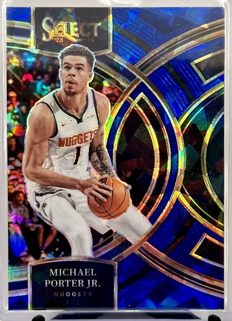 2023-24 SELECT NBA Michael Porter Jr Blue Cracked Ice Prizm Premier ...
