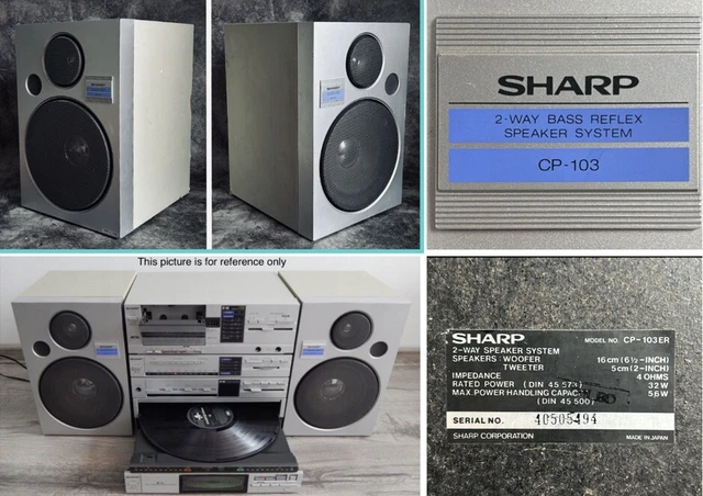 SHARP PAIR OF CP-103 Vintage Hi-Fi Stereo Speakers Originally SA SC RP ...