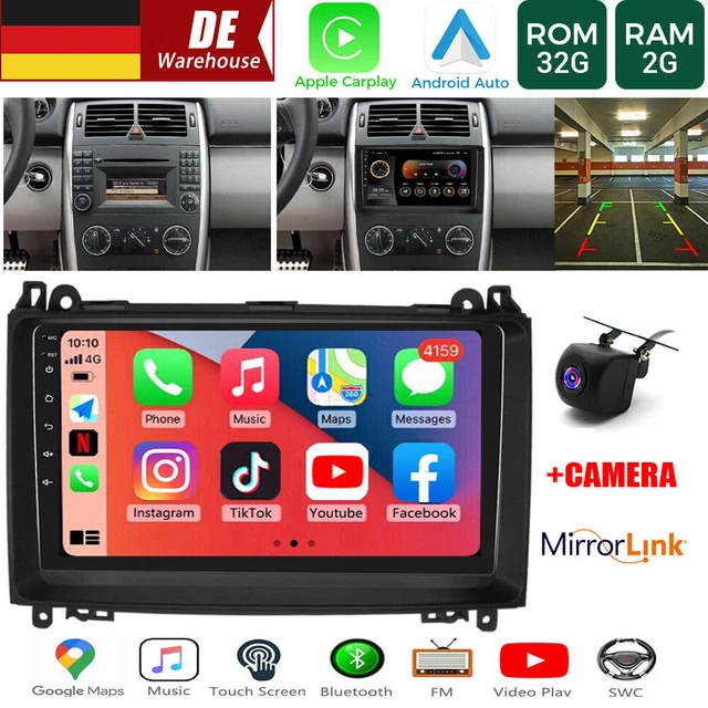 FÜR 2004-2012 MERCEDES-BENZ A/B-Klasse W245 W169 Android 12 GPS ...