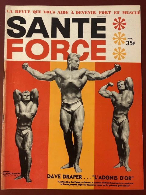 SANTE FORCE 1966 Nov Vol.19 #5 Dave Draper Cover! Ben Weider Old Rare ...