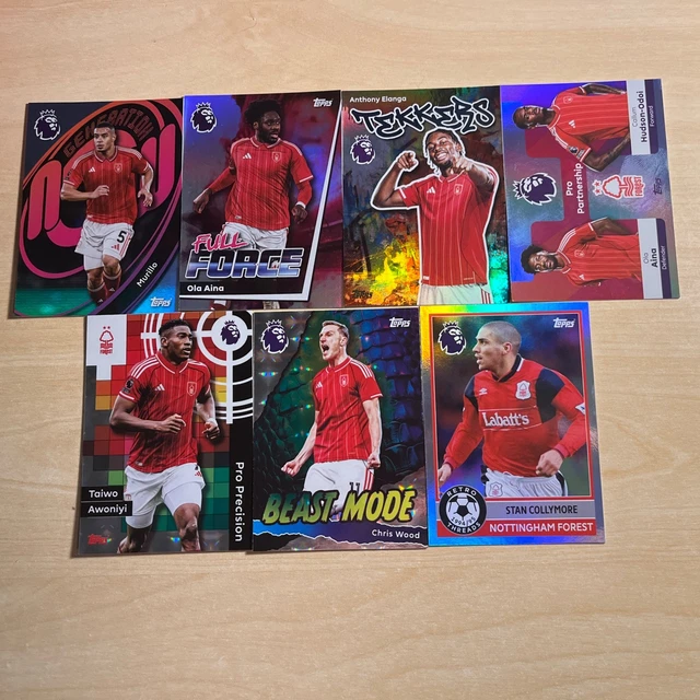 TOPPS 2026 PREMIER League 7 Different Nottingham Forest Shiney Cards ...