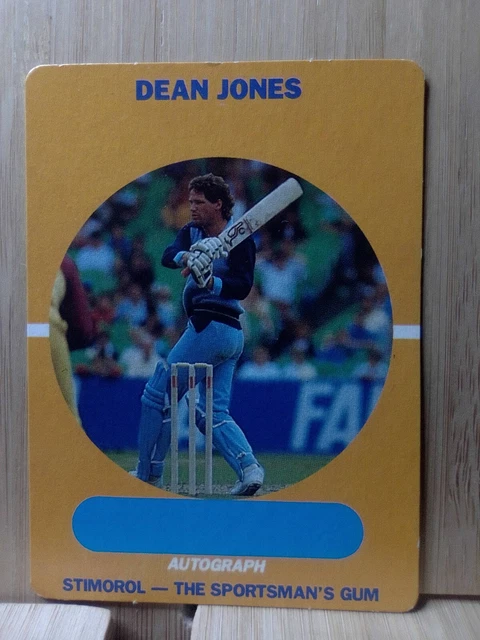 DEAN JONES🏆1989 SCANLENS Stimorol #13 Cricket Card🏆FREE POST $4.00 ...