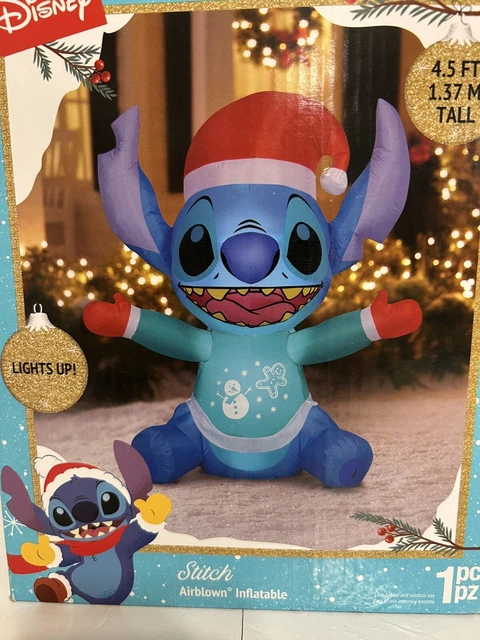 DISNEY STITCH AIR blown Inflatable Christmas Yard Decor 4.5 Ft Tall NEW ...