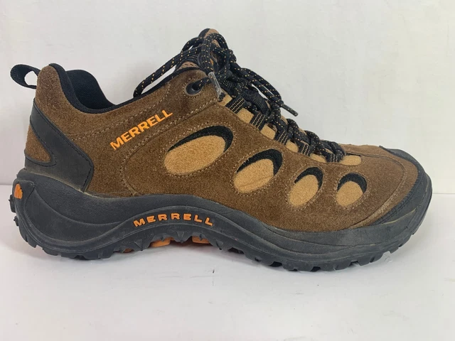 MERRELL REFLEX BROWN Leather Low Top Hiking Shoes Mens Sz 10 $11.40 ...