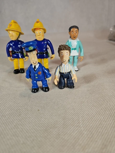 CBEEBIES FIREMAN SAM & Postman Pat Figures, Toy Bundle Poseable Toys £ ...