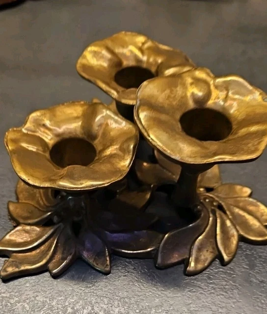 SCHÖNER KERZENSTÄNDER MESSING Antik Vintage Jugendstil Kerzenhalter Deko EUR 20,00 - PicClick DE