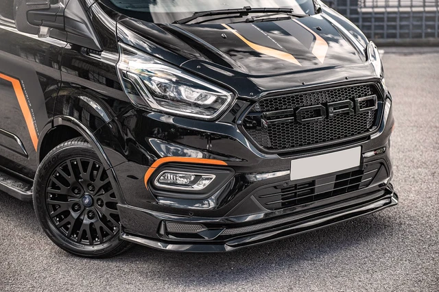 FORD TRANSIT CUSTOM V4 Front Splitter Add On 2018+ Xclusive Customz £ ...