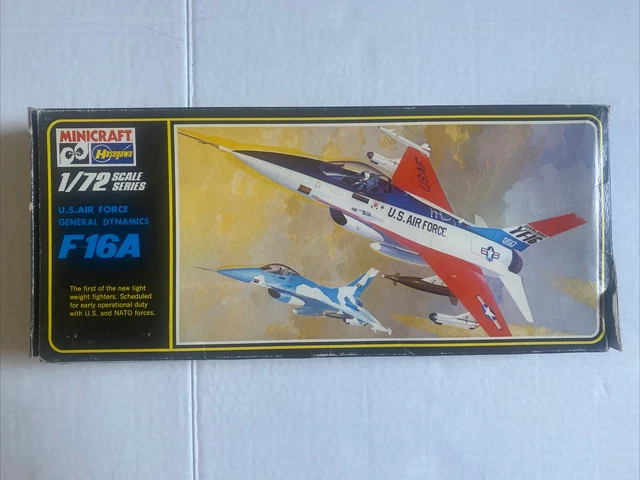 MINICRAFT HASEGAWA US Air Force F-16A Jet Plastic Model Kit 1/72 ...