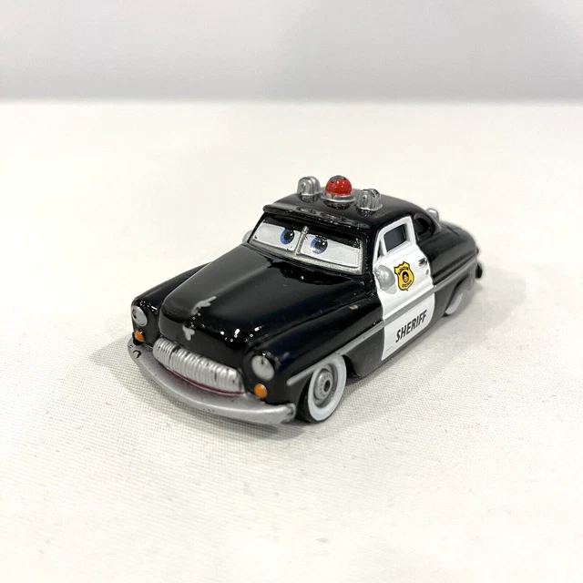 DISNEY PIXAR CARS Sheriff Die Cast Police Car W/ Siren Mattel 2008 ...