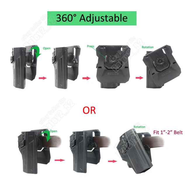 IPSC HOLSTER FOR Tisas Zigana PX-9 P320 X-VTAC BRG9 Springfield XD Compact XD-S £23.06 - PicClick UK