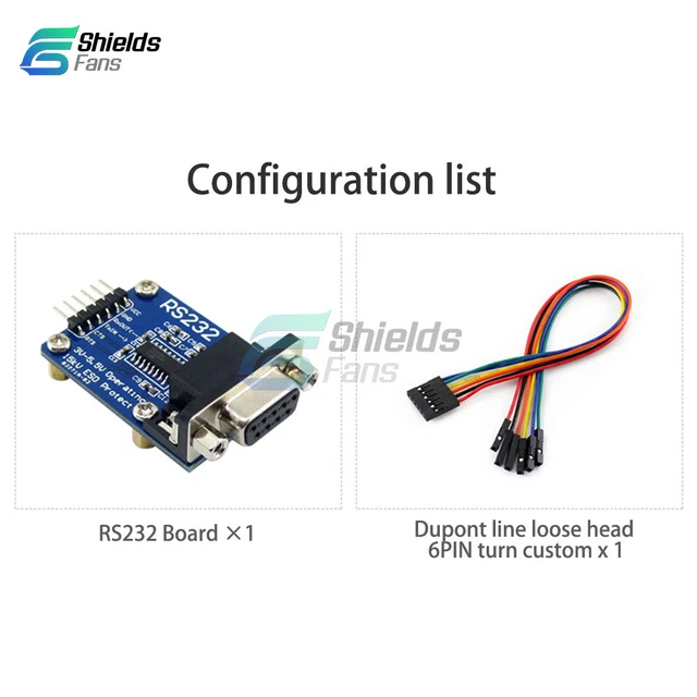 RS232 TO TTL RS232 to UART Serial Port Module + ESD protection 6pin ...