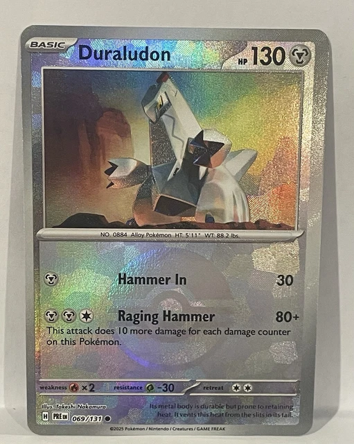 POKÉMON TCG PRISMATIC Evolutions Duraludon 069/131 Pokeball Reverse ...