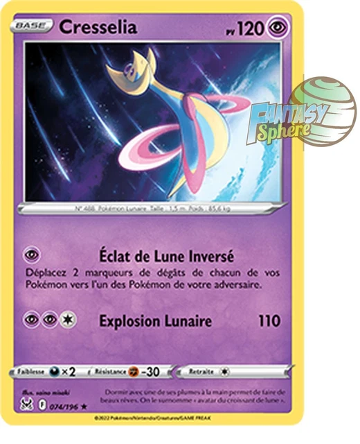 POKEMON 74/196_H CRESSELIA Holo Rare EB11 Epee et Bouclier 11 Origine ...