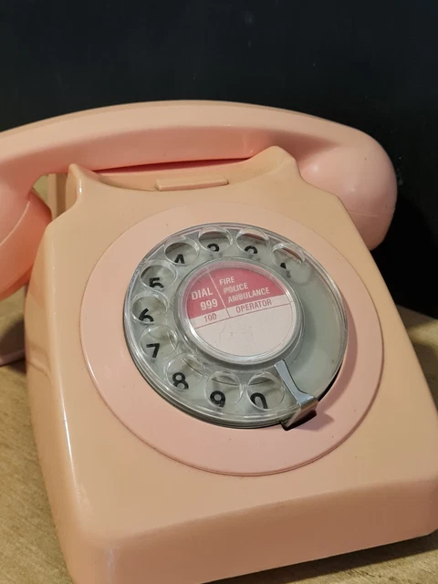 VINTAGE ROTARY DIAL Telephone Pink Gpo Working £39.99 - PicClick UK