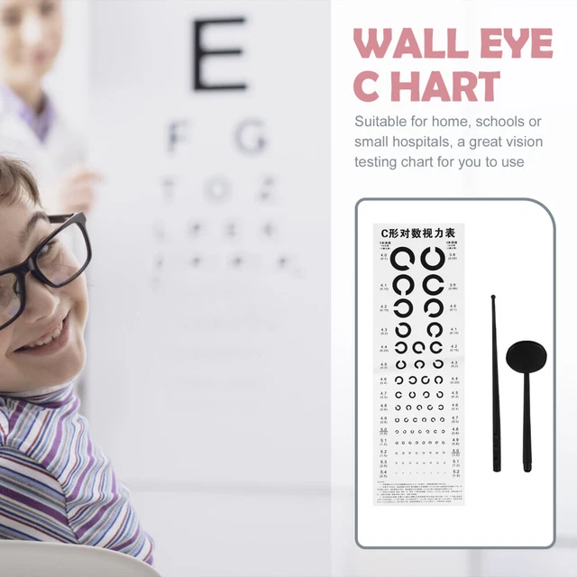 EYE CHART VISUAL Exam Test Pointer Charts for Exams 10 Feet Flip £7.59 ...