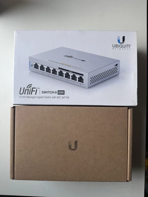 UBIQUITI UNIFI US-8-60W 8 Port Gigabit POE Switch (60W) Brand New and ...