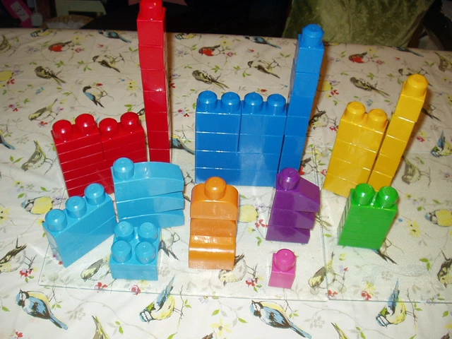 MEGA BLOKS CHILD Bricks 162 brick total units - multiple colours ...