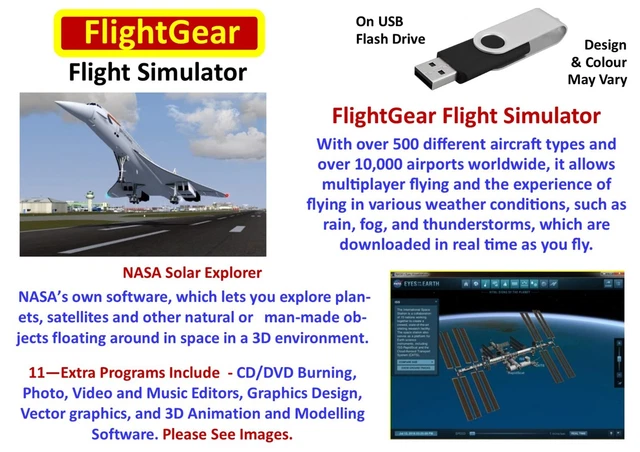 FLIGHT SIMULATOR FLIGHTGEAR 2025 Pro Edition Sim for Windows 11 10 PC ...