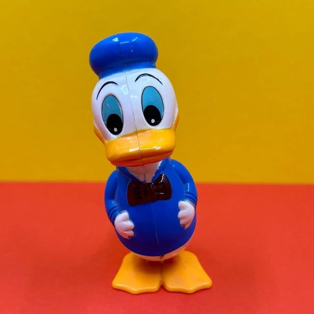 VINTAGE DISNEY TOMY Donald Duck Wind Up Walking Waddling Toy 1970s 1977 ...