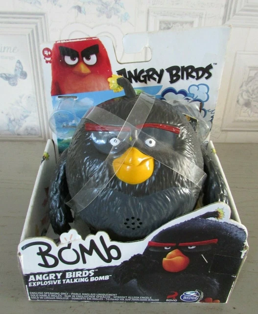 ROVIO ANGRY BIRDS Explosive Bird Toy Black Talking Bomb 2016 Spin ...