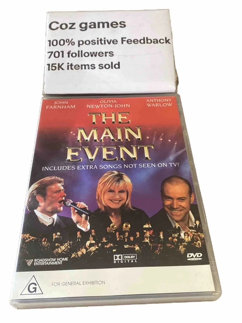 THE MAIN EVENT DVD John Farnham Olivia Newton-John Concert Region 4 A ...