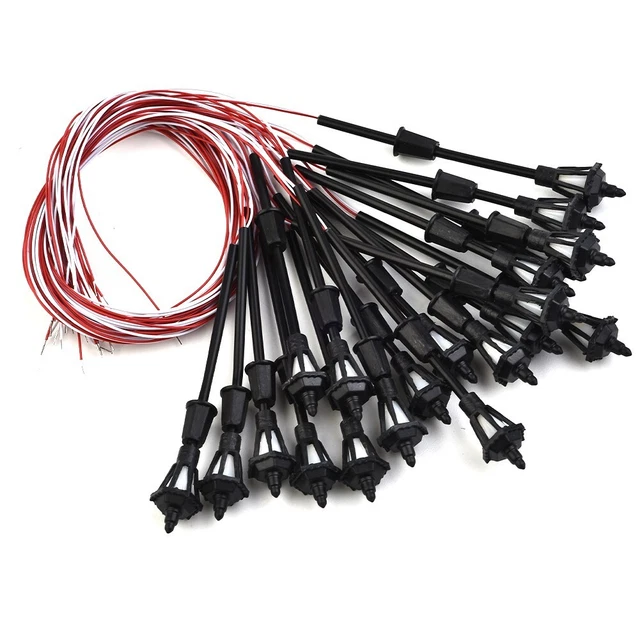 RAILWAY MODEL STREET Lights Lamps Color Pose Placement Miniature 20pcs ...