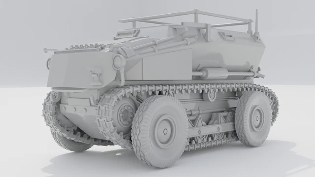 1-16 SCALE 3D Printed Ww2 German Sd.kfz.254 Tractor Scout Car Germany £ ...