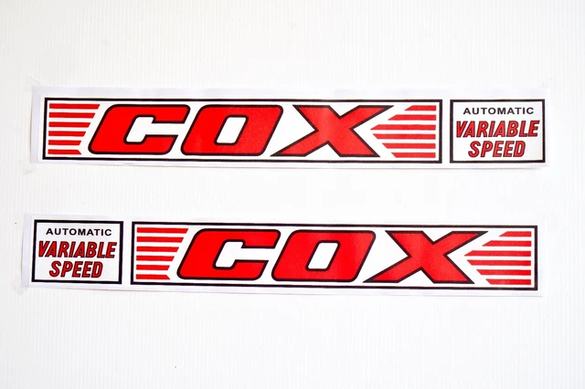 COX VINTAGE RIDE On Mower Repro Bonnet Decals $35.00 - PicClick AU