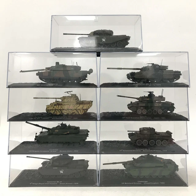 THE COMBAT TANKS Collection DeAgostini Model Tanks x9 1:72 Scale 493087 ...