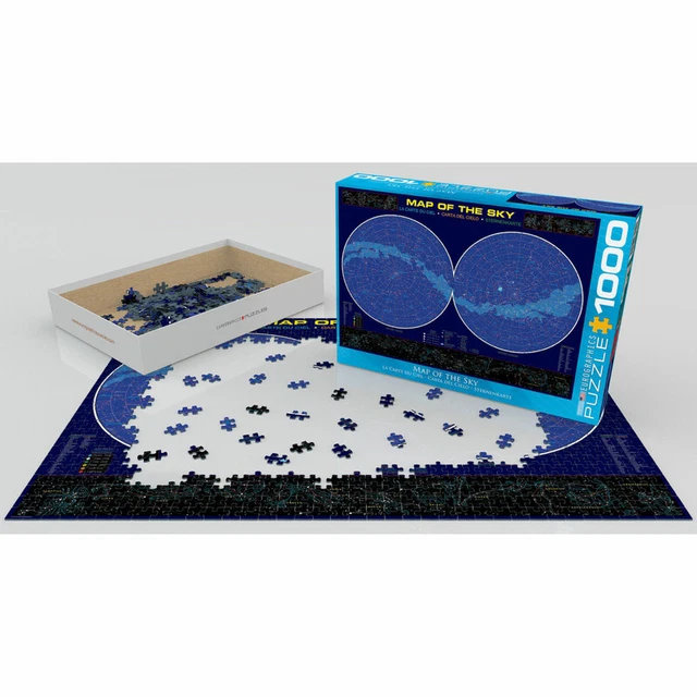 EUROGRAPHICS JIGSAW PUZZLE Map of the Sky, Astronomy, 1000 Pieces, 68 x ...