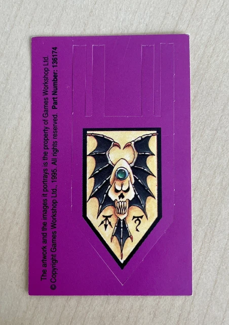 WARHAMMER DARK ELF Elves Standard Bearer Banner Sticker Command 136174 ...