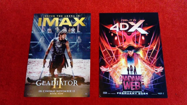 GLADIATOR II/2 ORIGINAL A3 IMAX & Madame Web 4DX Cinema Posters £2.49 - PicClick UK