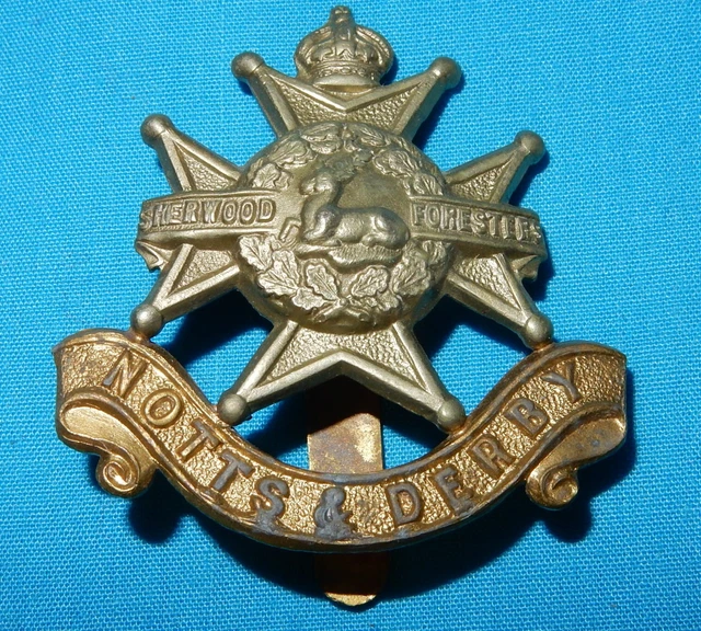WW2 ERA THE Notts & Derby Regiment Military Cap Badge World War Ii EUR ...