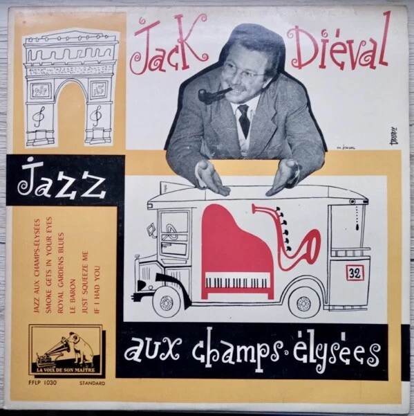 JAZZ JACK DIEVAL Aux Champs-Elysées 33 Tours 25 cm VSM FFLP 1030 Rare ...