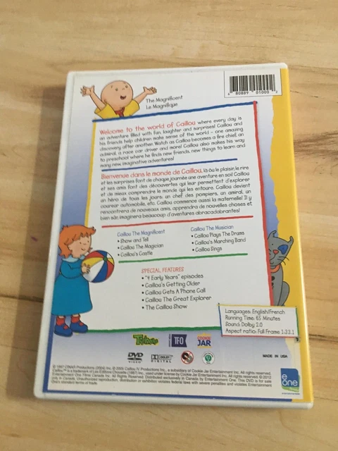 CAILLOU - THE Magnificent (Bilingual) dvd $11.99 - PicClick CA