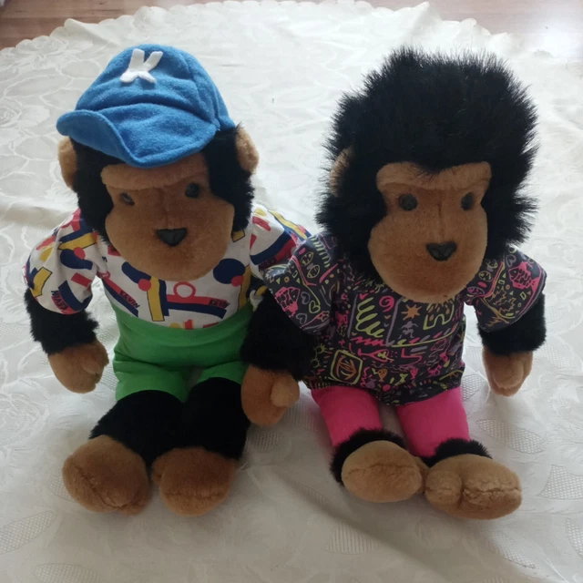 2 PG TIPS Samantha & Kevin Tipps Soft Plush Set+Collectable The Chimps ...