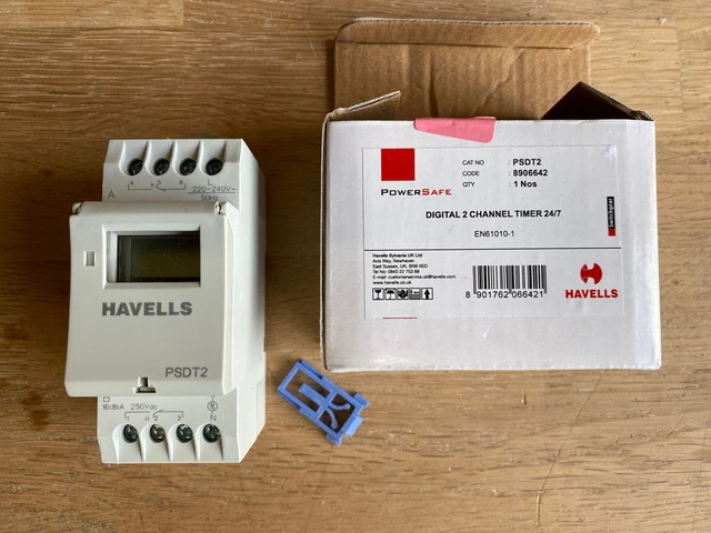 HAVELLS PSDT2 DIGITAL 2 Channel Timer 24/7 £25.00 - PicClick UK