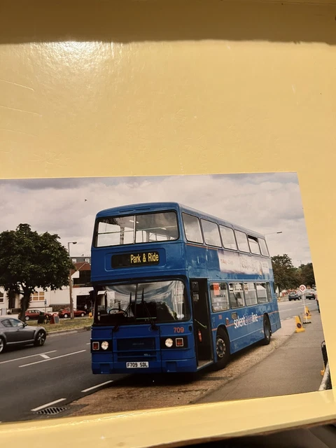 CLASSIC BUS PHOTO leyland olympian F709 SDL Solent blue line £0.99 ...
