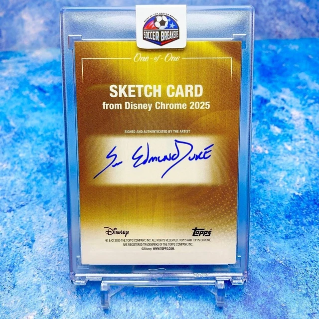 2025 TOPPS DISNEY Chrome Flounder the Little Mermaid AUTOGRAPH Sketch ...