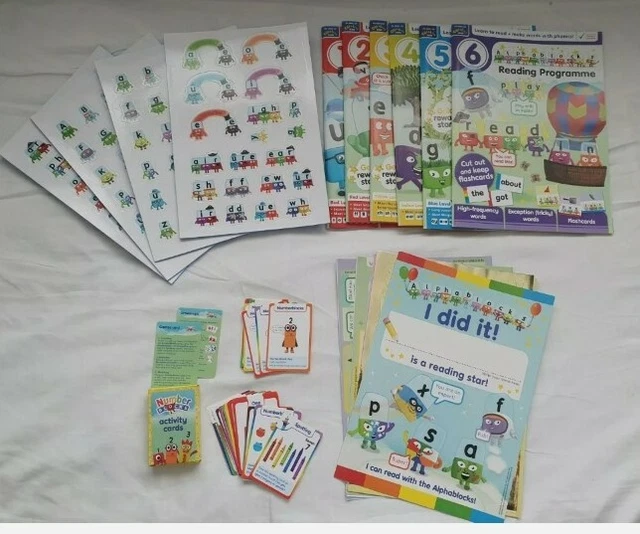 MEGA ALPHABLOCKS LEARN to read reading numberblocks card stickers ...