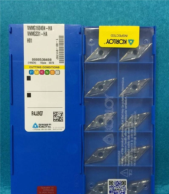 NEW 10PCS/BOX KORLOY VNMG331-HA H01 VNMG160404-HA H01 CNC Carbide Inserts £34.10 - PicClick UK