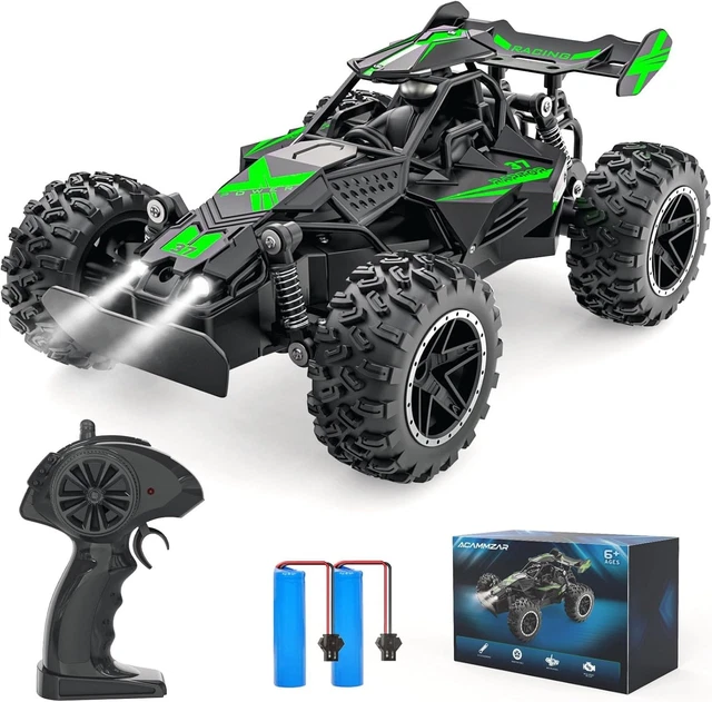 1:18 20KM/H RC Monster Truck Off Road Car w/ Lights 40Min Kids Remote ...