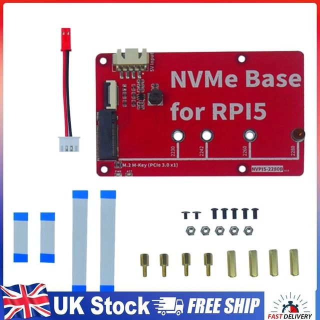 FOR RASPBERRY PI 5 NVMe HAT PCB with M.2 Slot Useful for 2230 2242 2260 ...