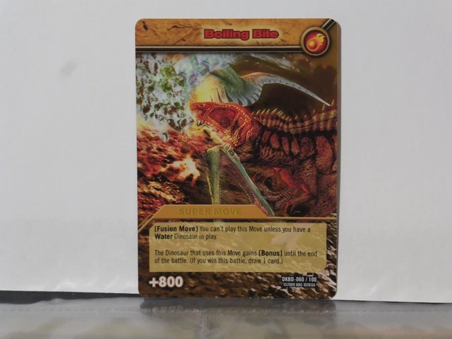 DKBD 060/100 BOILING BITE Dinosaur King Gold Rare Foil Trading Card ...